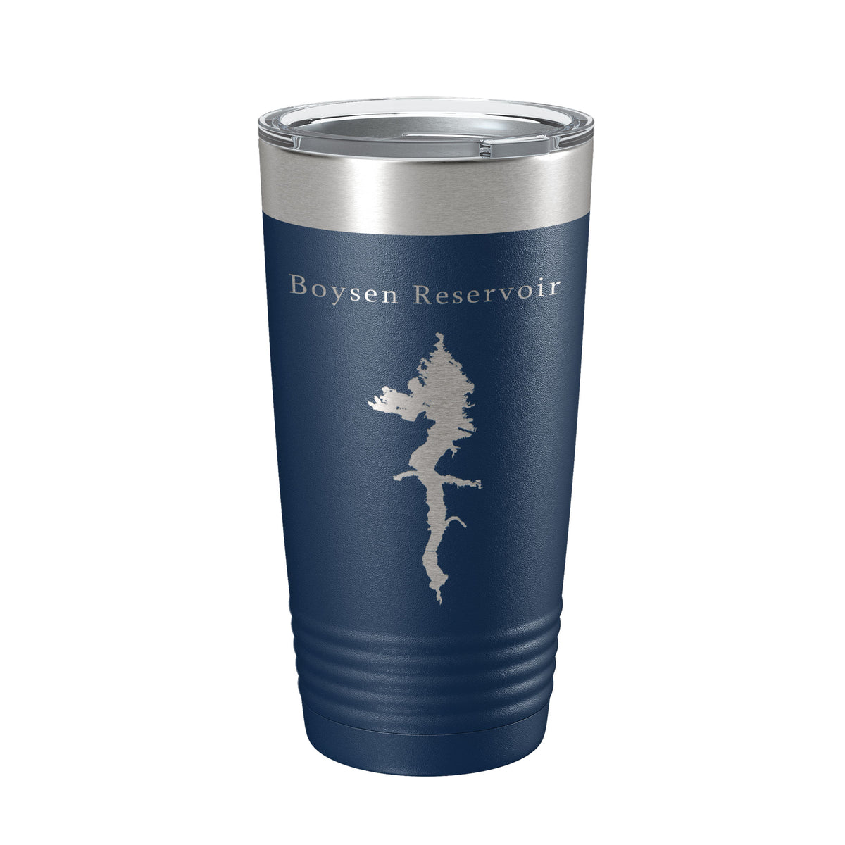Boysen Reservoir Tumbler Lake Map Travel Mug Insulated Laser Engraved ...